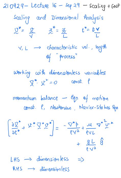 Lecture Sep Scaling GNF Introduction To Transport Phenomena Studocu