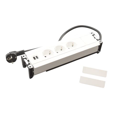 Incara Multilink Wall White Equipped With 3 Sockets Fb 1 Usb A C 15w 4 Rj45 Cat Ftp 2m Cord With