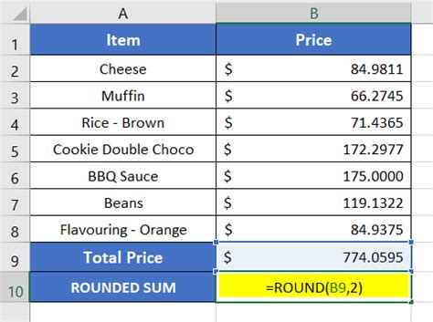 5 Ways To Round A Formula With SUM Function In Excel