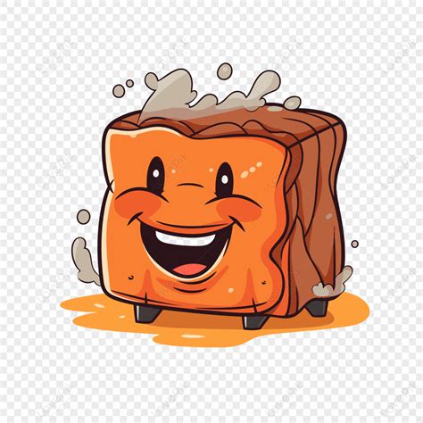 얼굴에 미소를 지으며 맥주를 들고 있는 만화 오렌지 토스트 벡터행복하다클립 아트 Png 일러스트 무료 다운로드 Lovepik