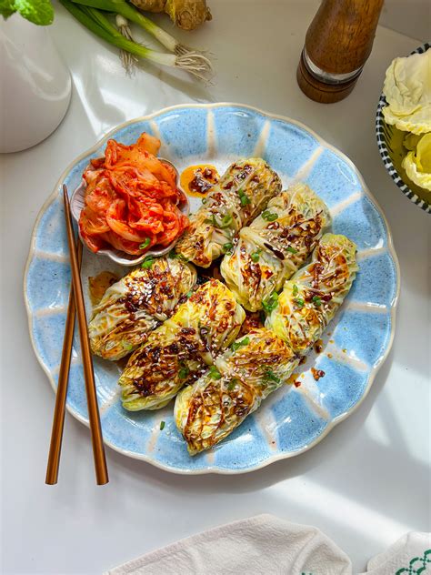High Protein Vegan Chili Crisp Cabbage Rolls Bright Moment Co