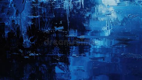 Abstract Blue Digital Data Streams On A Dark Background Digital Image