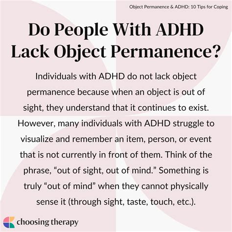 How Adhd Affects Object Permanence