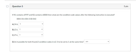 Solved U Question 5 5 Pts If R1 Contains Xffff And R2