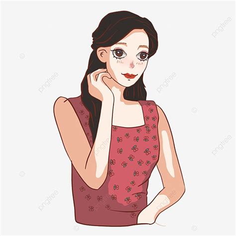 귀여운 만화 소녀 캐릭터 일러스트 귀여운 바람 아름다움 Png 요소 Png 일러스트 및 Psd 이미지 무료 다운로드