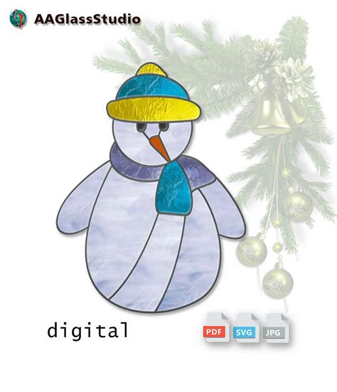 Snowman Stained Glass Pattern Crealandia