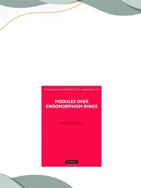 Download Complete Modules Over Endomorphism Rings 1st Edition Theodore