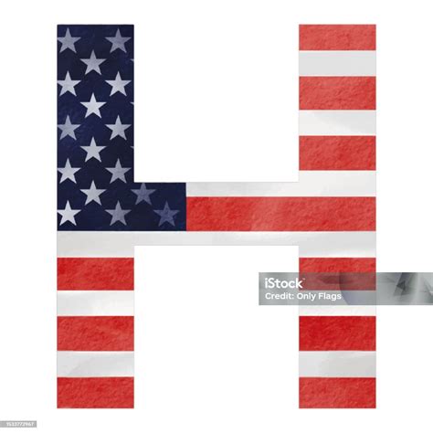 편지 H는 미국 알파벳 텍스트를 수채화 브러시 페인트 안에 넣은 미국 알파벳 텍스트를 흰색 배경에 분리합니다 벡터 그림 0명에 대한 스톡 벡터 아트 및 기타 이미지 Istock