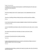 Chapter Excel Key Terms Docx Chapter Excel Key Terms A Conditional Format That Displays
