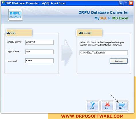 mysql to ms excel converter to convert mysql database to xls