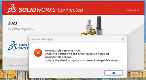 How Do I Fix This Incompatible Server Version Issue Rsolidworks