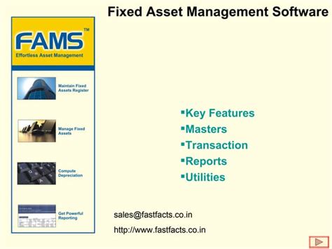 Fixed Assets Management Software Ppt
