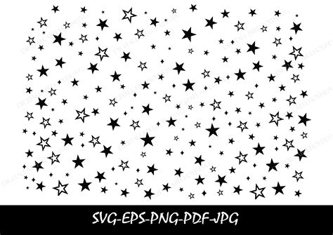 Stars Pattern Svg Stars Pattern Cut Files For Cricut Stars Template Svg Star Sparkle Svgstar