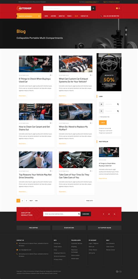 Ja Autoshop Ecommerce Joomla Template And Gk Decor Joomla Template