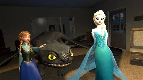 Image Elsa Anna And Toothless By Angelofdarkness500 D7xi4mr Rise Of The Brave Tangled