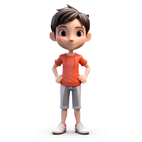 Premium Photo 3d Render Cartoon Character Morgan With Short Hair And