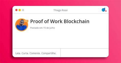 Proof Of Work Blockchain