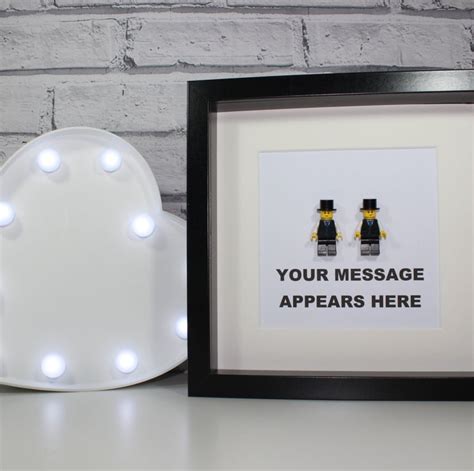 Same Sex Marriage Framed Custom Lego Minifigu Folksy