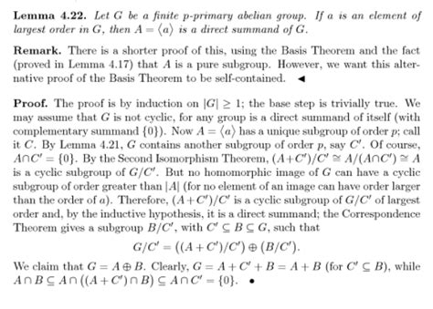abstract algebra let g be a finite p primary abelian group if a is