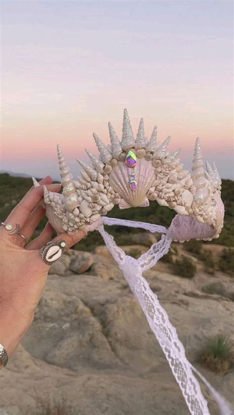 How To Make A Seashell Crown With A Dollar Store Plastic Tiara And Seashells Artofit