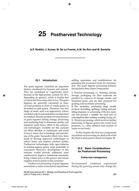 Pdf Postharvest Technology