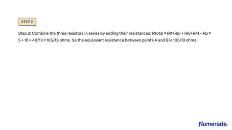 solved calculate the equivalent resistance between points a and b and