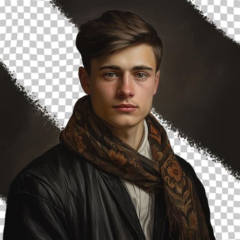 A Man With A Scarf Around His Neck Premium Ai Generated Psd