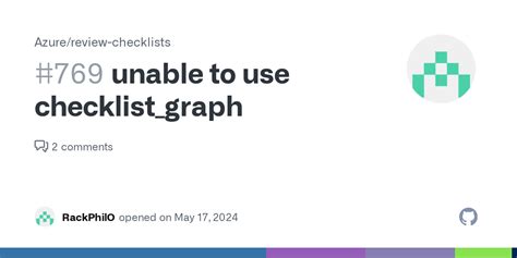 Unable To Use Checklistgraph · Issue 769 · Azurereview Checklists · Github