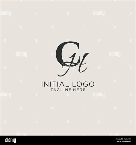 Initials Ch Letter Monogram With Elegant Luxury Style Corporate Identity And Personal Logo