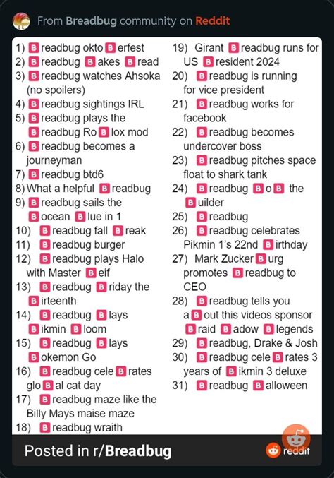 🅱️readbug 🅱️ctober 19 Giant Breadbug Runs For President 2024 Rbreadbug 🅱️readbug 🅱️ctober 19 Giant Breadbug Runs For President 2024 Rbreadbug