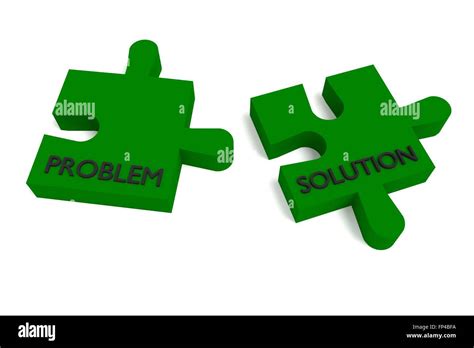 Green Puzzle Problem And Solution Stock Photo Alamy