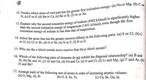 Solved Predict Which Atom Of Each Pair Has The Chegg Com
