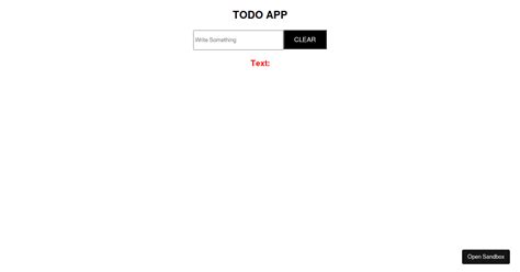 React Inputbox Assignment Codesandbox