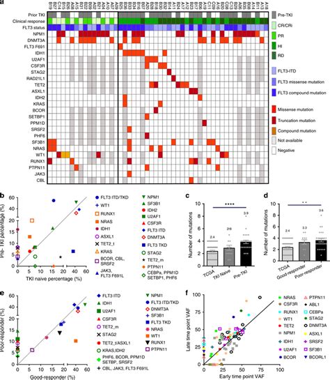 Differential Mutation Profiles In Pre Tyrosine Kinase Inhibitor