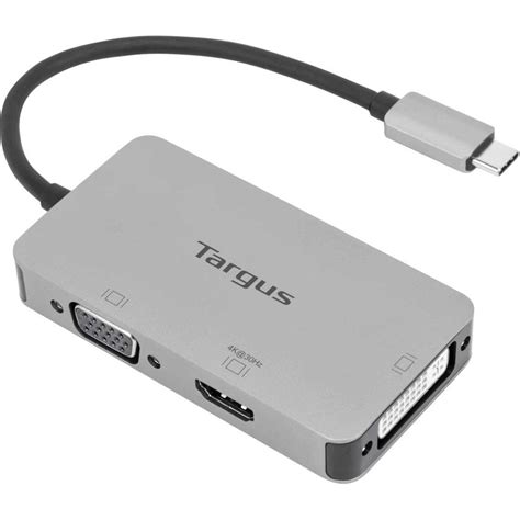 Targus USB C Single Video Adapter With 4K HDMI DVI VGA1 X Type C USB Male1 X HDMI Digital Audio