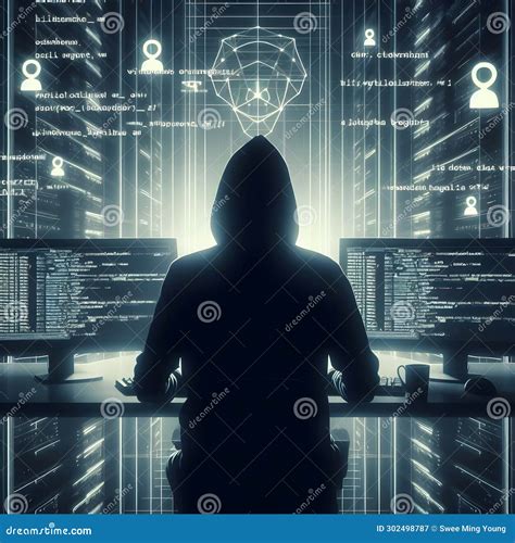Image Of Someone In Dark Silhouette Coding With Github On Servers In
