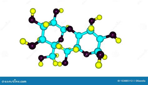 Starch Molecular Structure Isolated On White Stock Illustration Illustration Of Structure