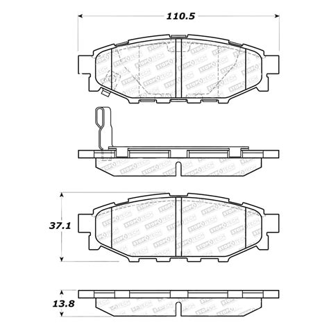Stoptech Street Select Brake Pads Subaru Xv 13 15 Rear W Hardware