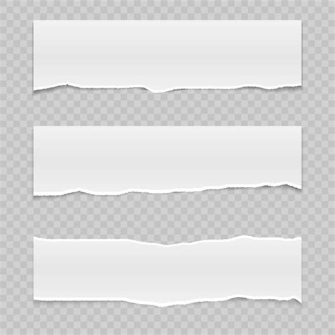 Реалистичная рваная бумага с рваными краями Премиум векторы