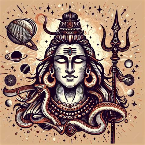 Premium Vector Lord Shiv Tandav Artistic Vector Design