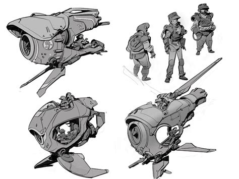 飞行科幻技术。 概念 花瓣网