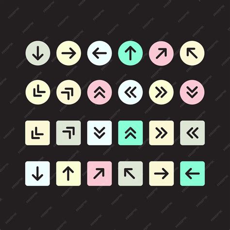 Premium Vector Arrows Big Black Set Icons Arrow Icon Arrow Vector Collection Arrow Cursor