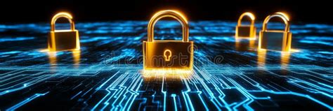 Global Network Security Illuminated Locks Cybersecurity Digital
