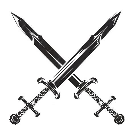Premium Vector Monochrome Sword Vector