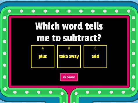 Language Of Subtraction Gameshow Quiz Language Of Subtraction Gameshow Quiz