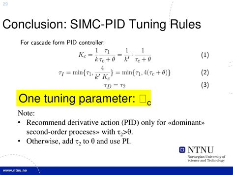 ppt improved pid tuning using simc rules for process control