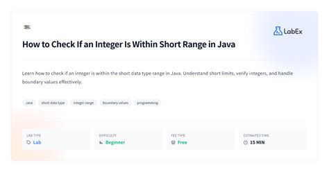 How To Check If An Integer Is Within Short Range In Java Labex
