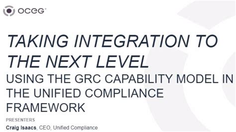 Taking Integration To The Next Level Using The Grc Capability Model In