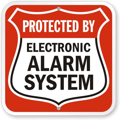Protected By Electronic Alarm System Sign SKU K