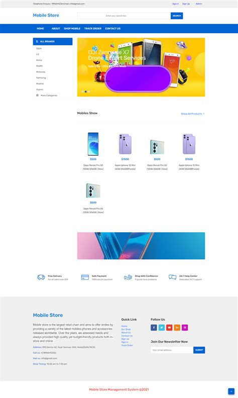 Mobile Store Management System Project In Php Online Mobile Store